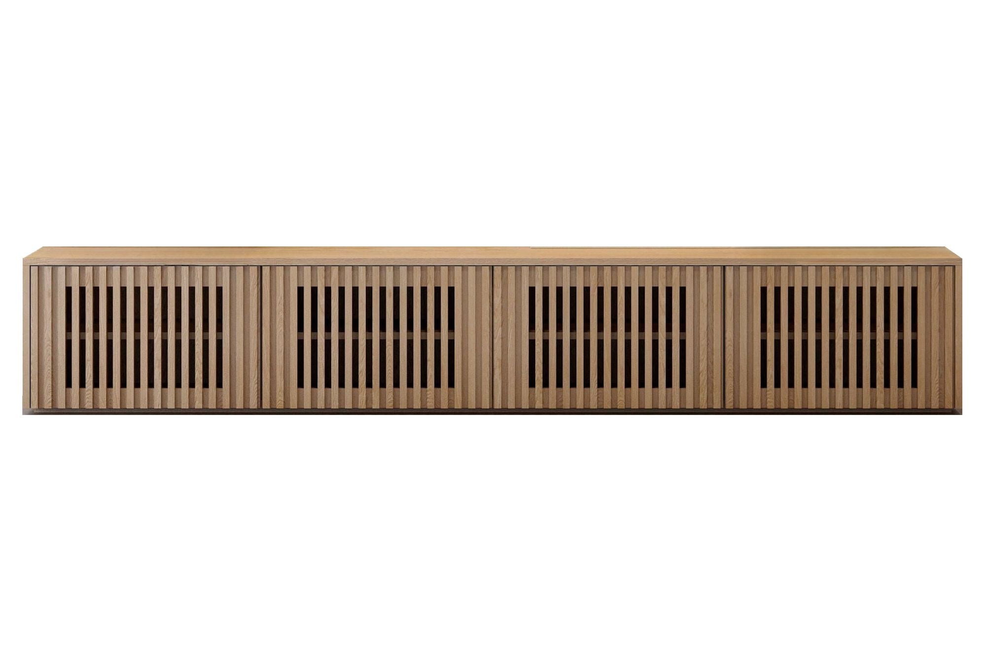 Grace modern Contemporary TV Unit 200cm/240cm in Black, Natural Oak ...